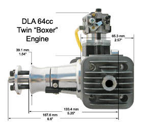 DLA 64cc Twin Engine